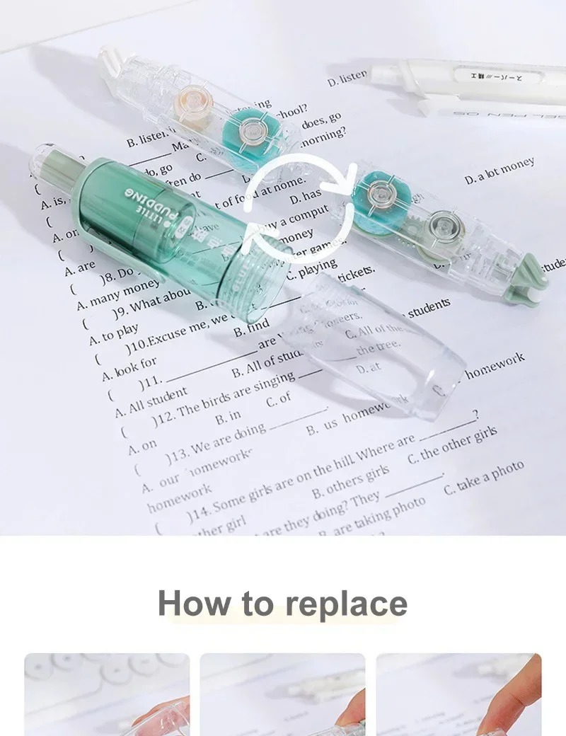 Cute Dots Glue Tape Double-Sided Adhesive Roller Pushable&Refillable ...