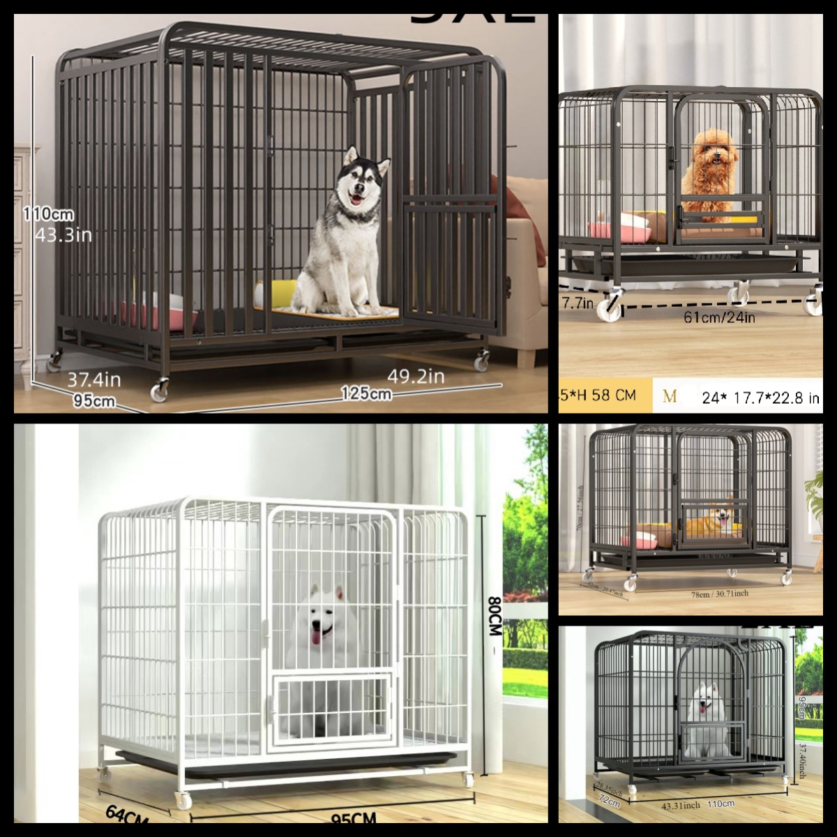 Heavy Duty Cage Square Tube Dog Cage indoor Cat Cage Big Dog cage Large ...