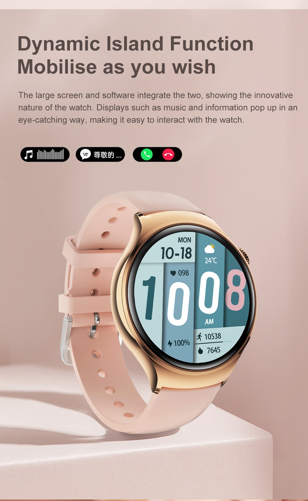 GT4 Mini Women Smart Watch NFC GPS Tracker AMOLED Screen Blood Sugar ...