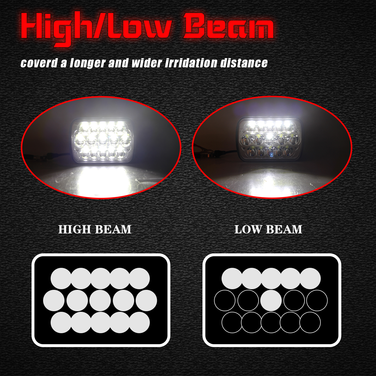 [Ready Stock] 7x6" inch LED Headlight Hi-Lo Beam Halo DRL For Toyota ...