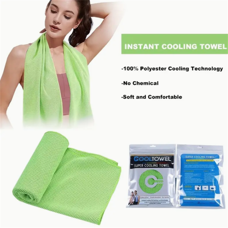 Cold Sensation Towel Outdoor Wipe Sweat Cooling Sports Cool Towel Cool ...