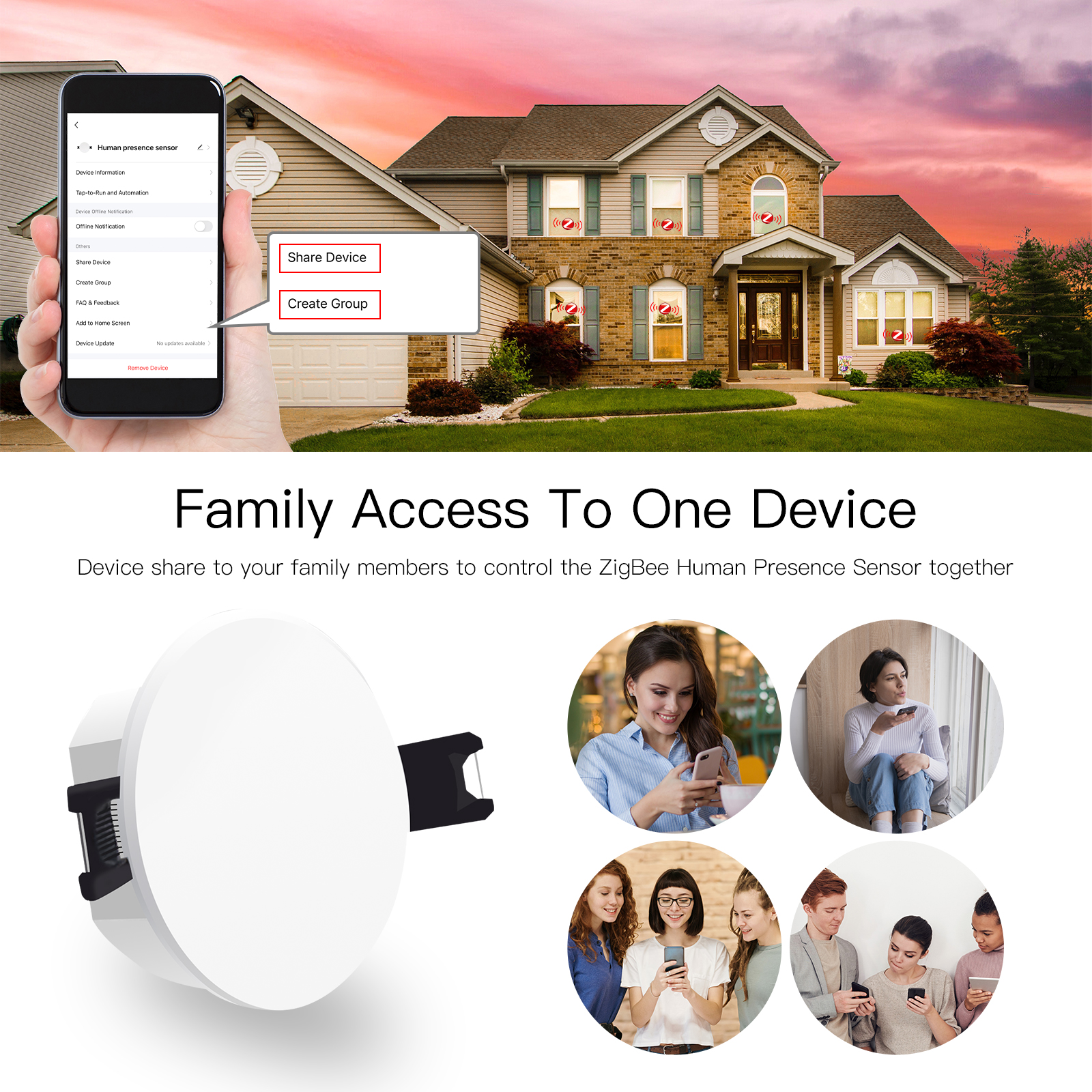 Tuya Smart ZigBee Human Presence Detector mmWave Radar Detection Sensor ...