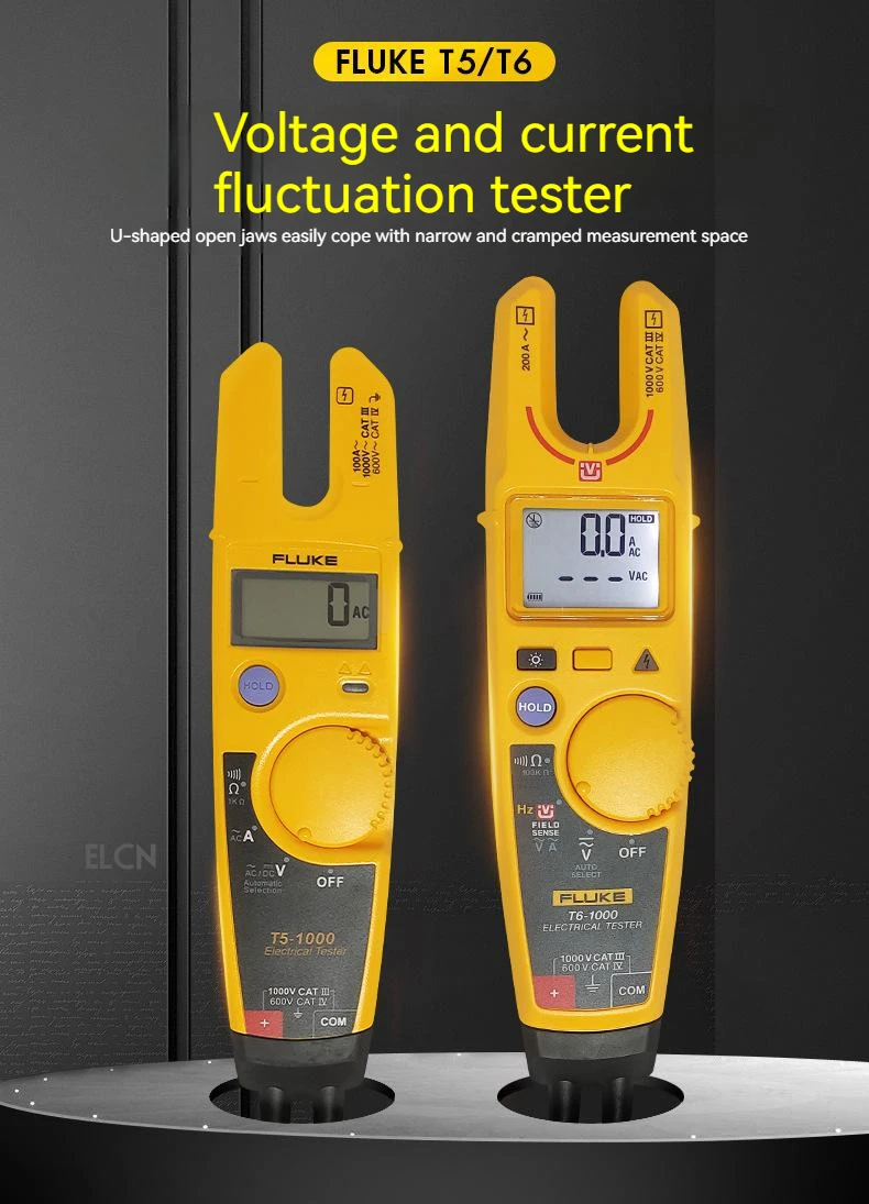 Fluke T6-1000 Digital Clamp Ammeters True RMS 1000V AC/DC Electrical ...