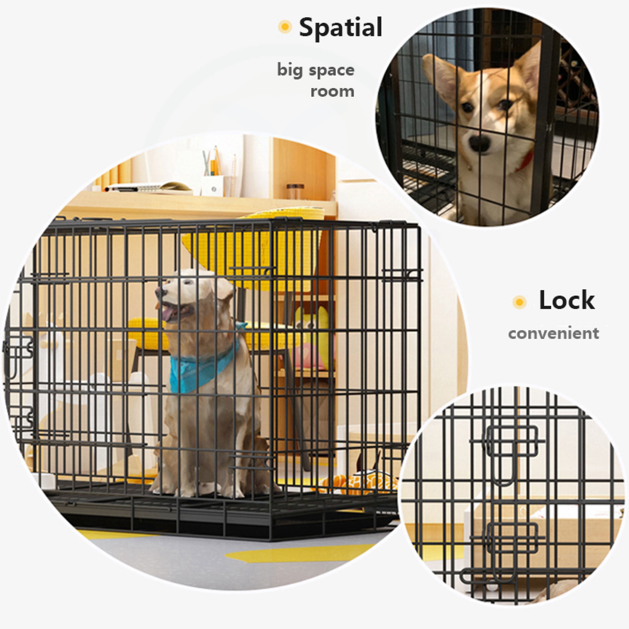【BWE】Sangkar Kucing 1 Tingkat/ 1 Level Cat Cage Iron Pet Cage Foldable ...
