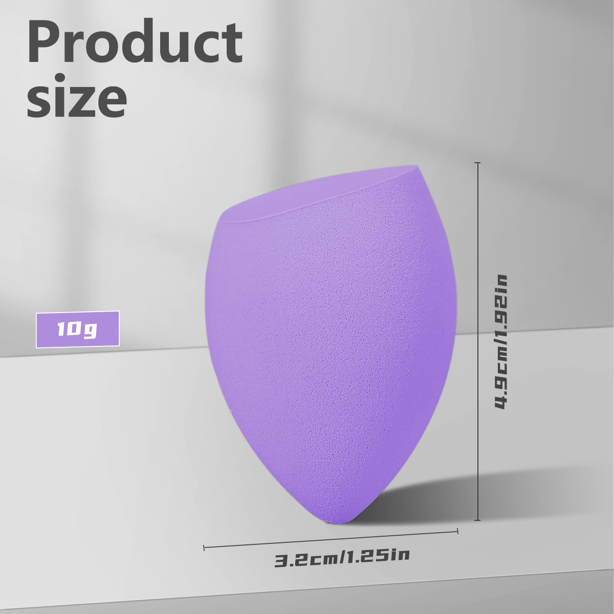 1pc Dark Purple Dense Beauty Egg Do Not Eat Powder Beveled Face Sponge Puff Makeup Liquid ...