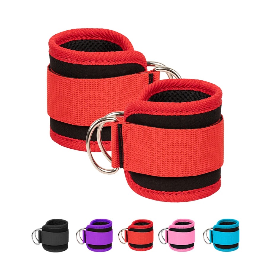Adjustable Ankle Straps D-for Ring Support Cuffs Gym Leg Strength ...