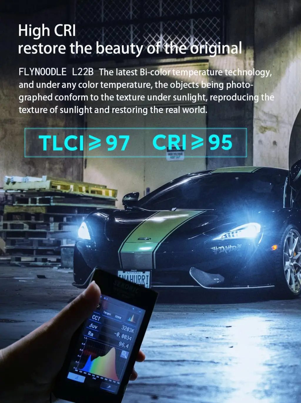 Flynoodle L22B Lightweight 2700K-6000K LED Video Light Fully Automatic Inflatable Soft Studio ...