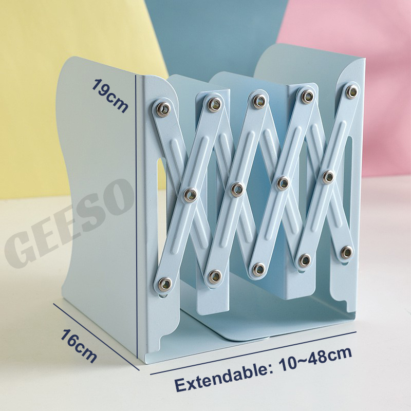 GEESO Book Stand Expandable Stainless Steel Bookend Book Holder ...