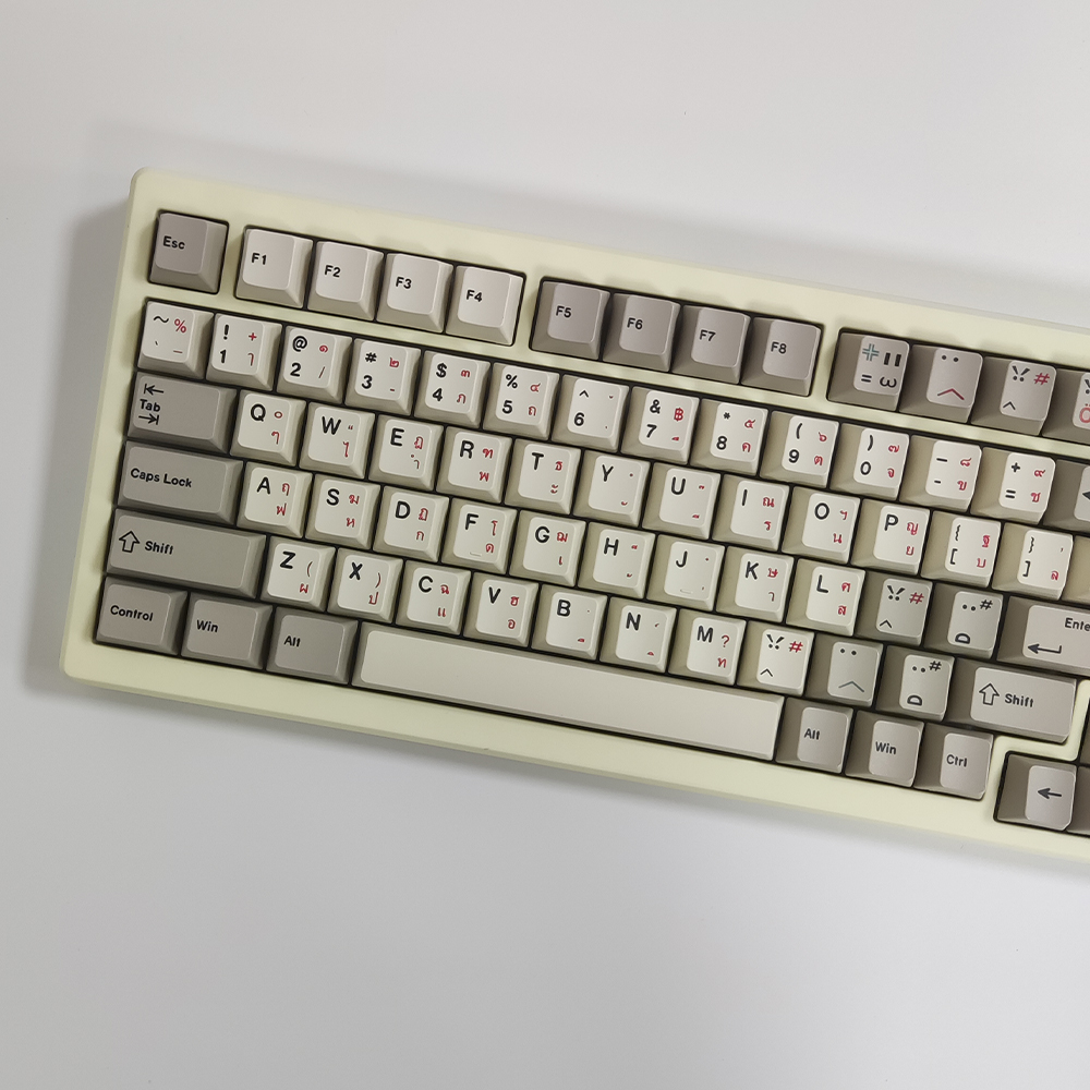 140+ Keys Angry Face Keycaps English/Thai/Korean/Russian/Japanese/Irish ...