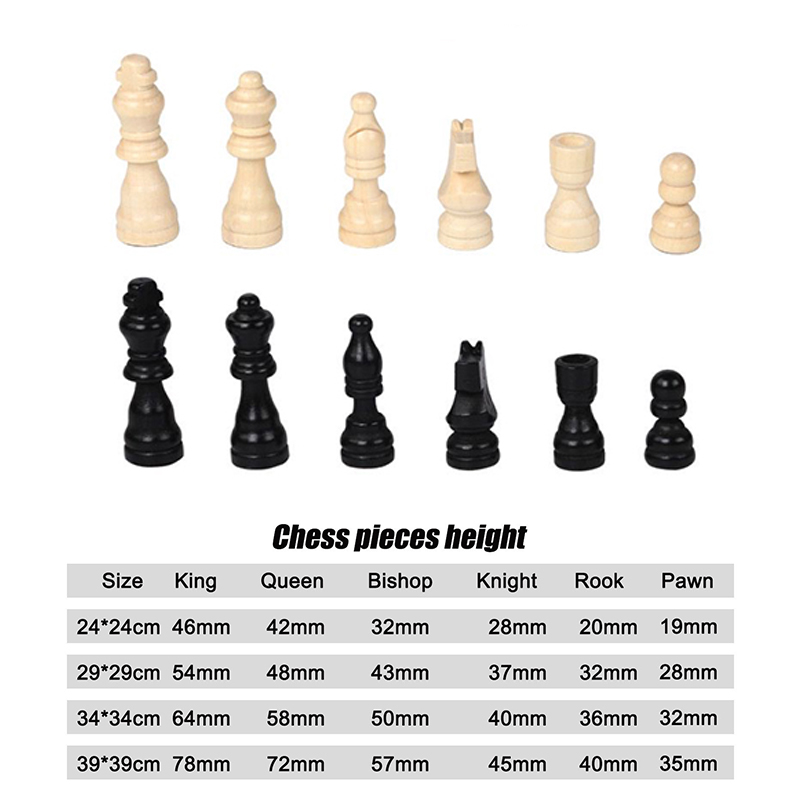 【Local Ship in 24h】3-IN-1 Wooden Chess Set International Chess Game ...