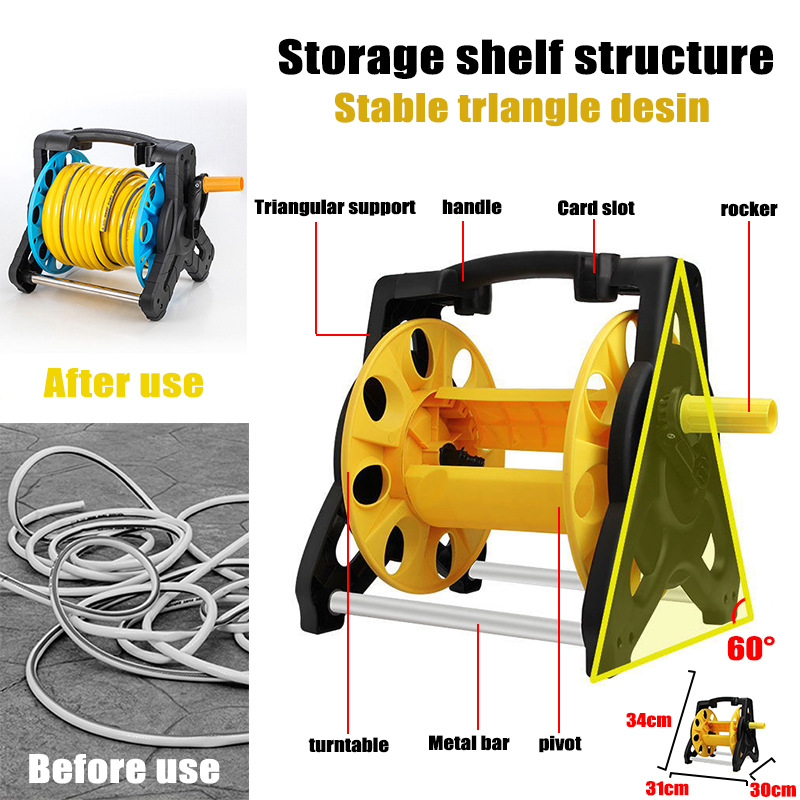 Garden hose reel Roller 10~35M 1/2'' hose Premium Stackable Garden Air ...