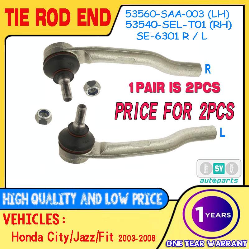 (1 Pair) Tie Rod End for Honda City SEL Jazz SAA 2003-2007 Year ...