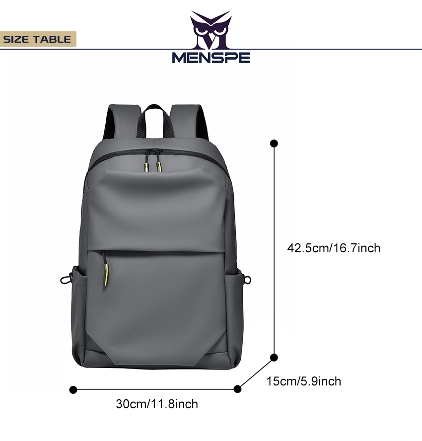 MENSPE Men Laptop Backpack Waterproof Travel Backpack Business Bag ...