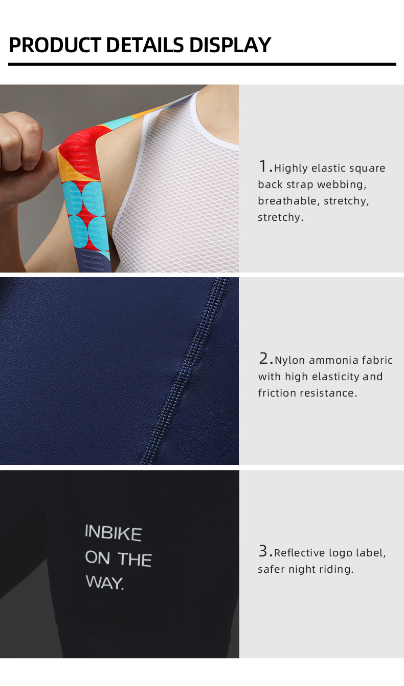 INBIKE Men's Bike Bib Shorts 4D Padded Breathable Road Bike Mountain Bike Cycling Pants summer ...