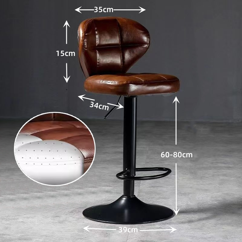 Bar Stool Height Adjustable Cafe Bar 360 Degree Swivel Adjustable旋转椅 ...