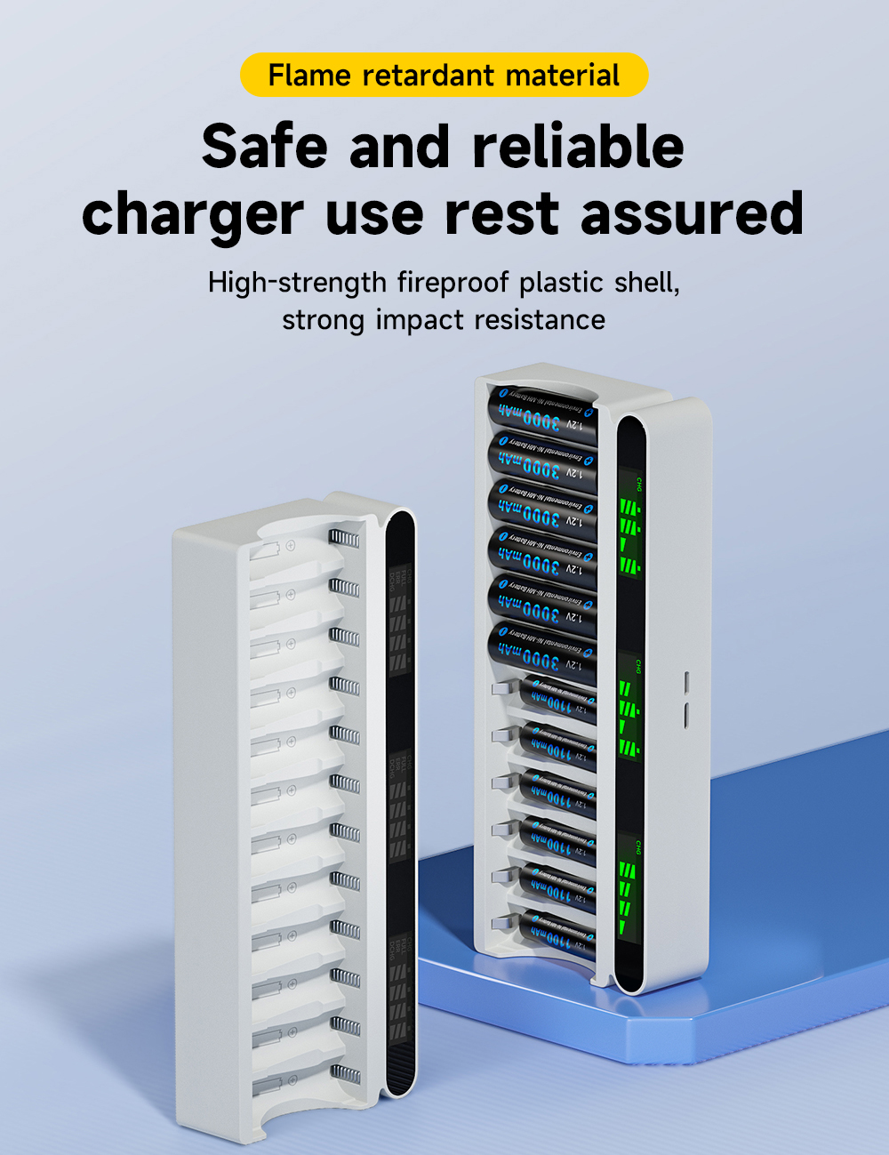 Cityork LCD Display Level Display Smart Battery Charger Battery ...