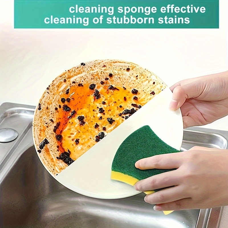 1Pc/20Pcs Multi-Purpose Double-Faced Sponge Scouring Pads Dish Washing ...