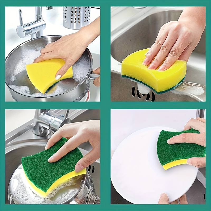 1Pc/20Pcs Multi-Purpose Double-Faced Sponge Scouring Pads Dish Washing ...