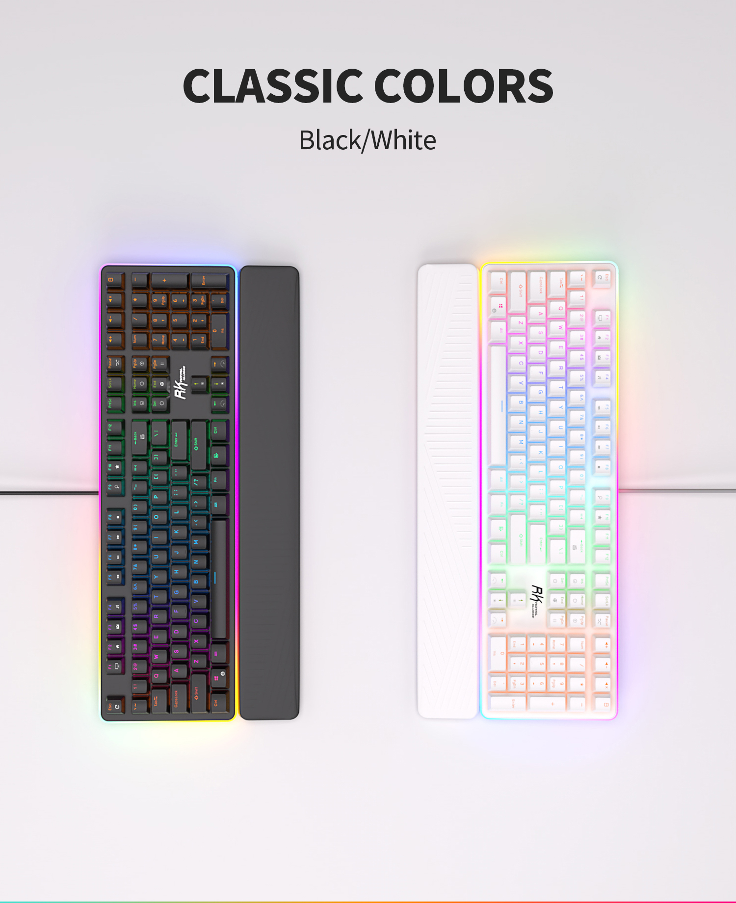 Royal Kludge RK918 Full RGB Backlit Wired Mechanical Keyboad 104Key 100 ...