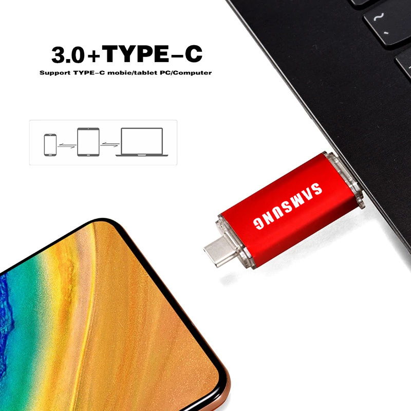 Samsung TYPE-C Three-in-One Flash Drive 512GB 256GB 128GB OTG Pen Drive ...