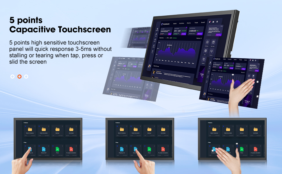 APROTII 10/10.1 inch RasPi Screen, 1024x600 IPS Capacitive Touchscreen ...