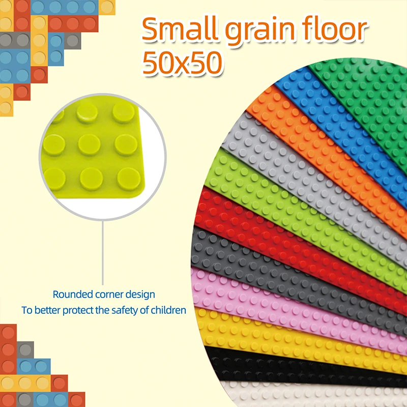 Classic 50x50 Dot Baseplate for Building Blocks - DIY Plastic Board for ...
