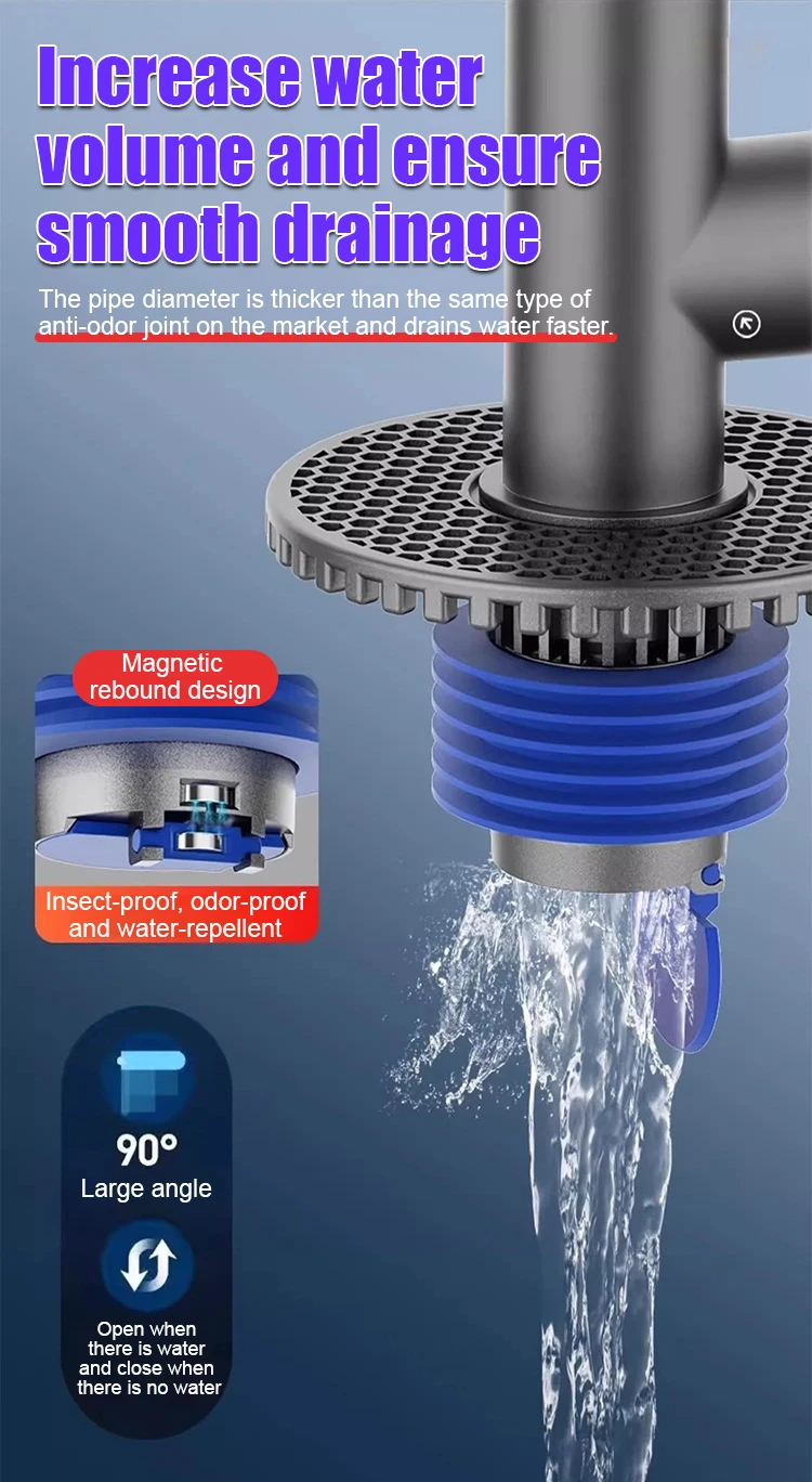 (Local Shipment) Universal Washing Machine Drain Floor Cover Three-way Dual-use Washing Machine ...