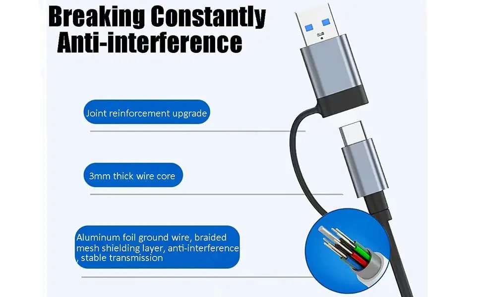 8 in 2 USB3.0 Hub Type C to TF SD 3.5MM Card Reader High Speed for ...