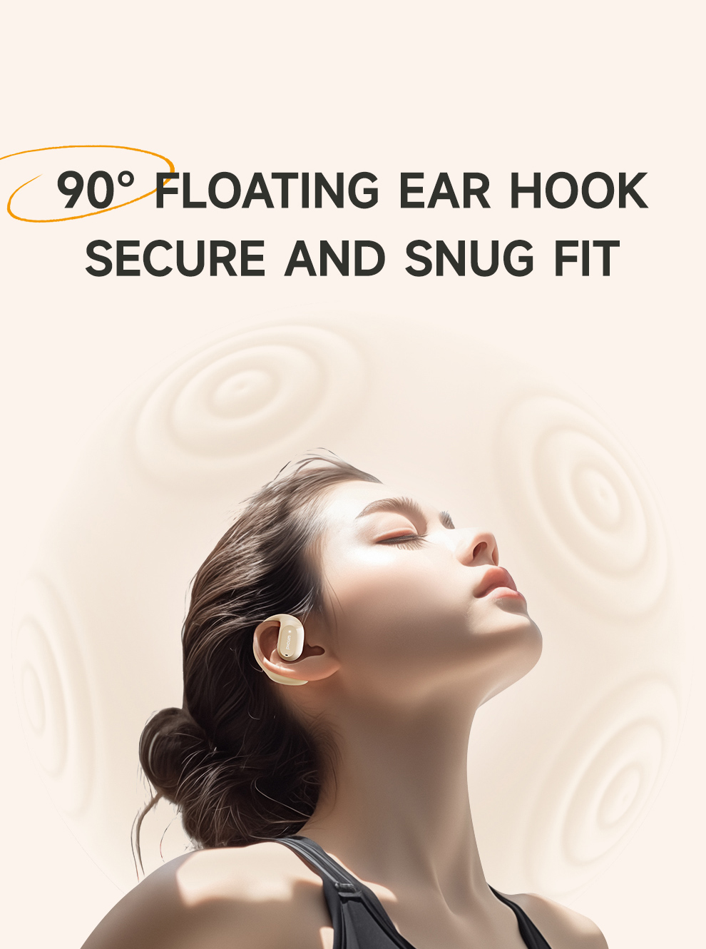 Picun H1S Ear mounted Bluetooth earphones, open air bone conduction, non in ear wireless sports ...