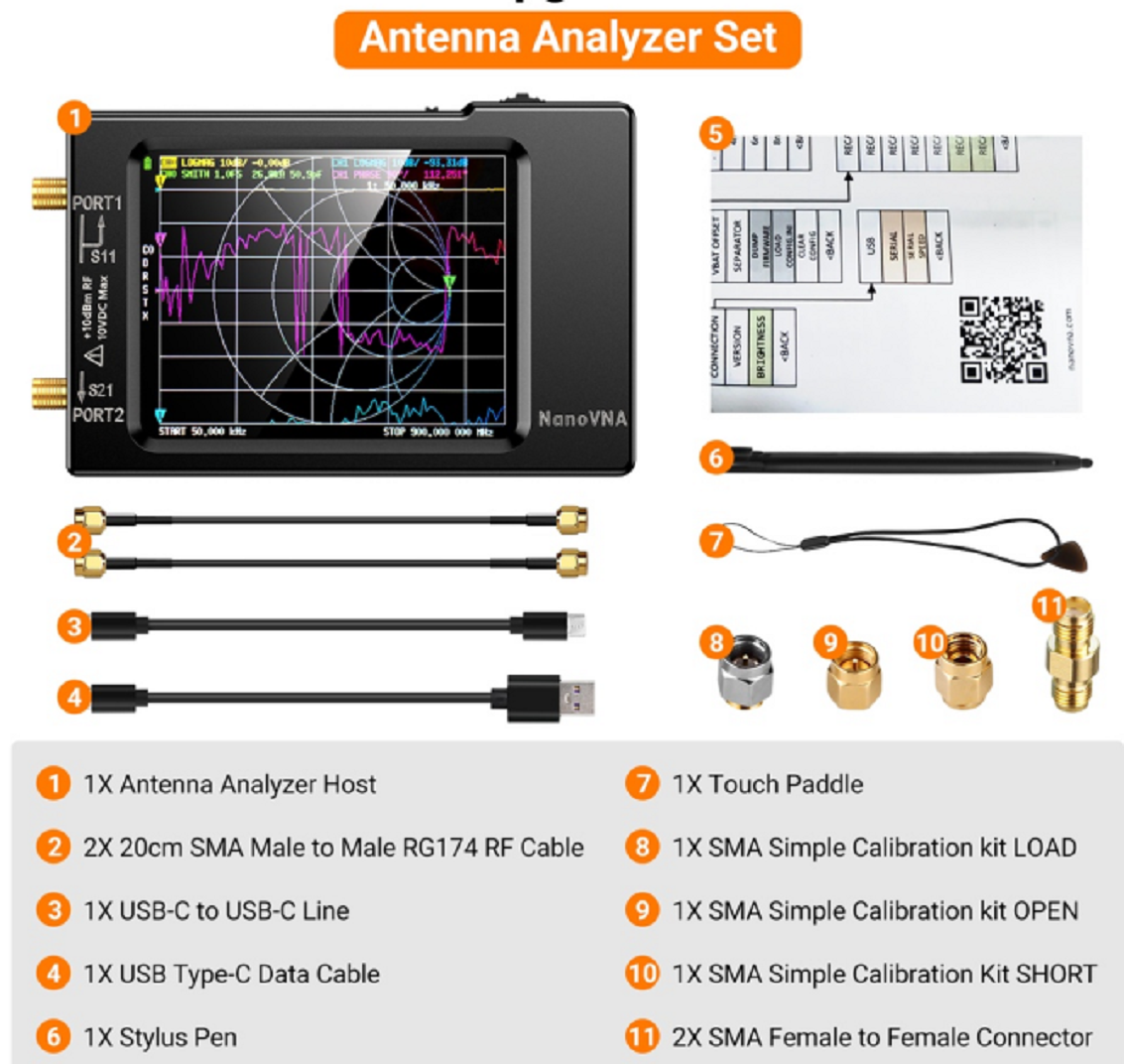[Local Stock] NanoVNA-H Vector Network Antenna Analyzer 10KHz-1.5GHz MF ...