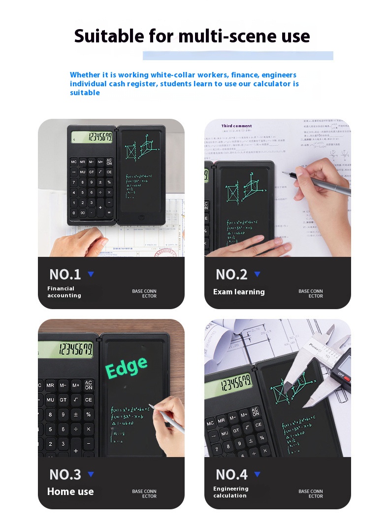 A Portable White Simple Style Writing Pad Calculator, Writing Pad ...