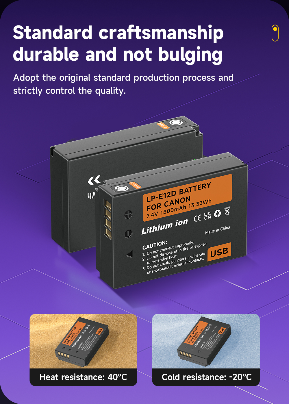 Cityork LPE12 LP E12 LP-E12 2000mAh Li-ion Rechargeable Battery With ...