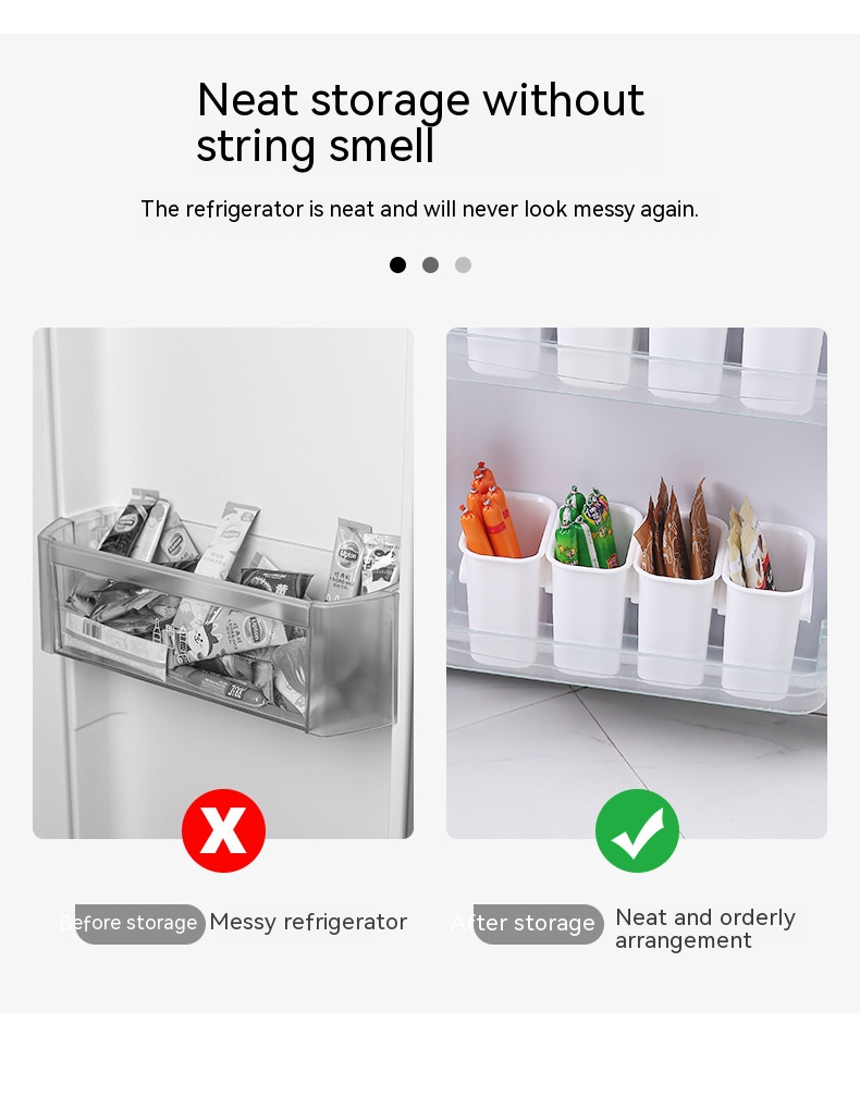 Refrigerator Side Door Special Storage Box Tidy-up Food Vegetable ...