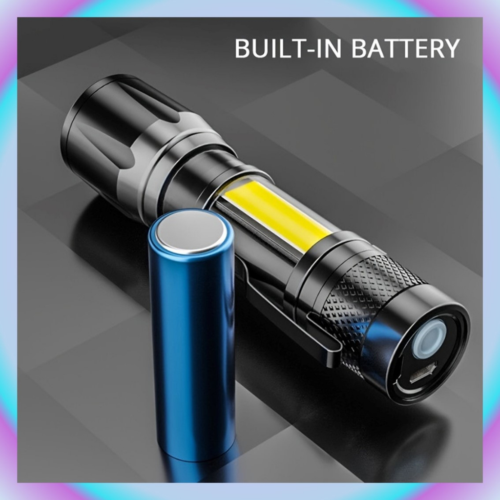 Waterproof Portable Torch Light 3 Mode Rechargeable Torch Light LED ...