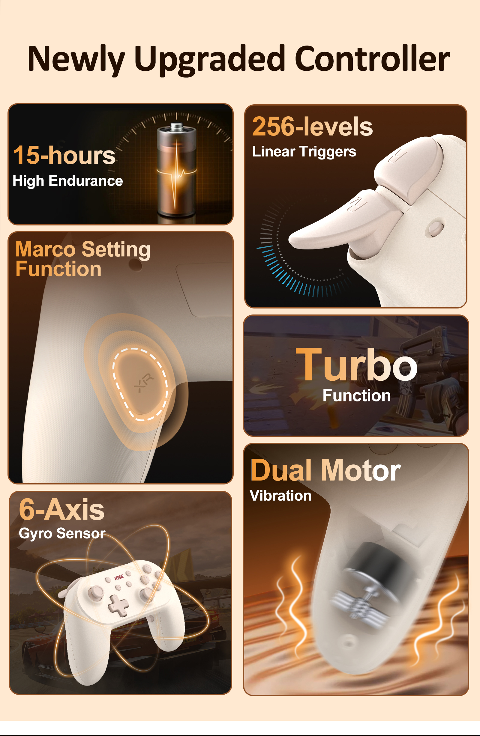 IINE Athena Wireless Pro Controller for Switch/Switch OLED/PC/IOS ...