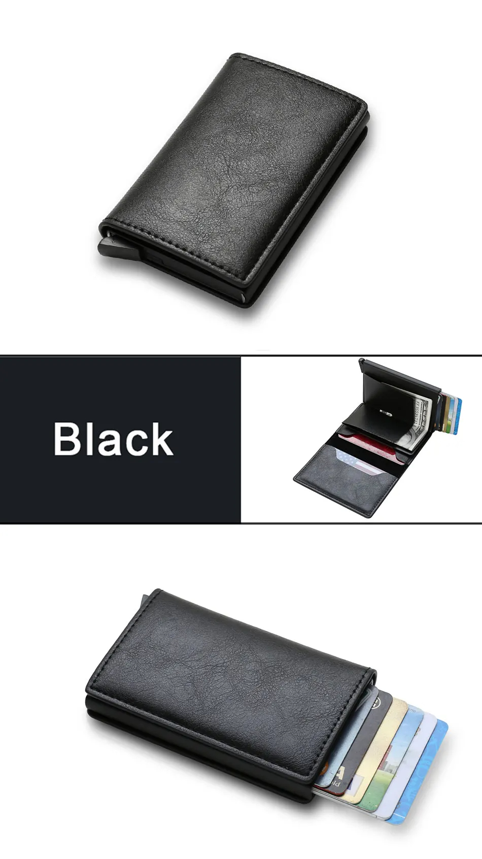 ANTI Rfid Credit Card Holder Men Wallets Bank Cardholder Case Small ...