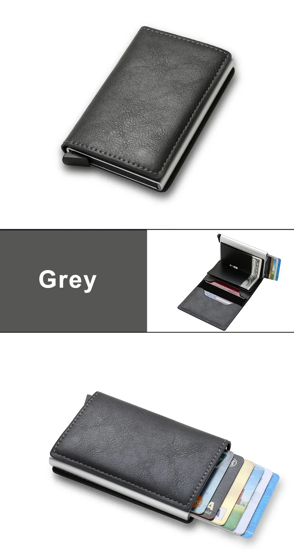 ANTI Rfid Credit Card Holder Men Wallets Bank Cardholder Case Small ...