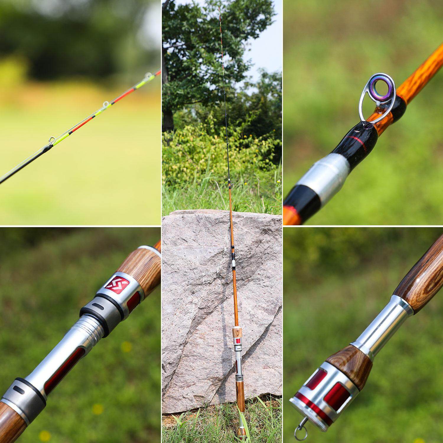 Sougayilang saltwater fishing rod 1.2m 2 parts Light Saltwater Carbon ...
