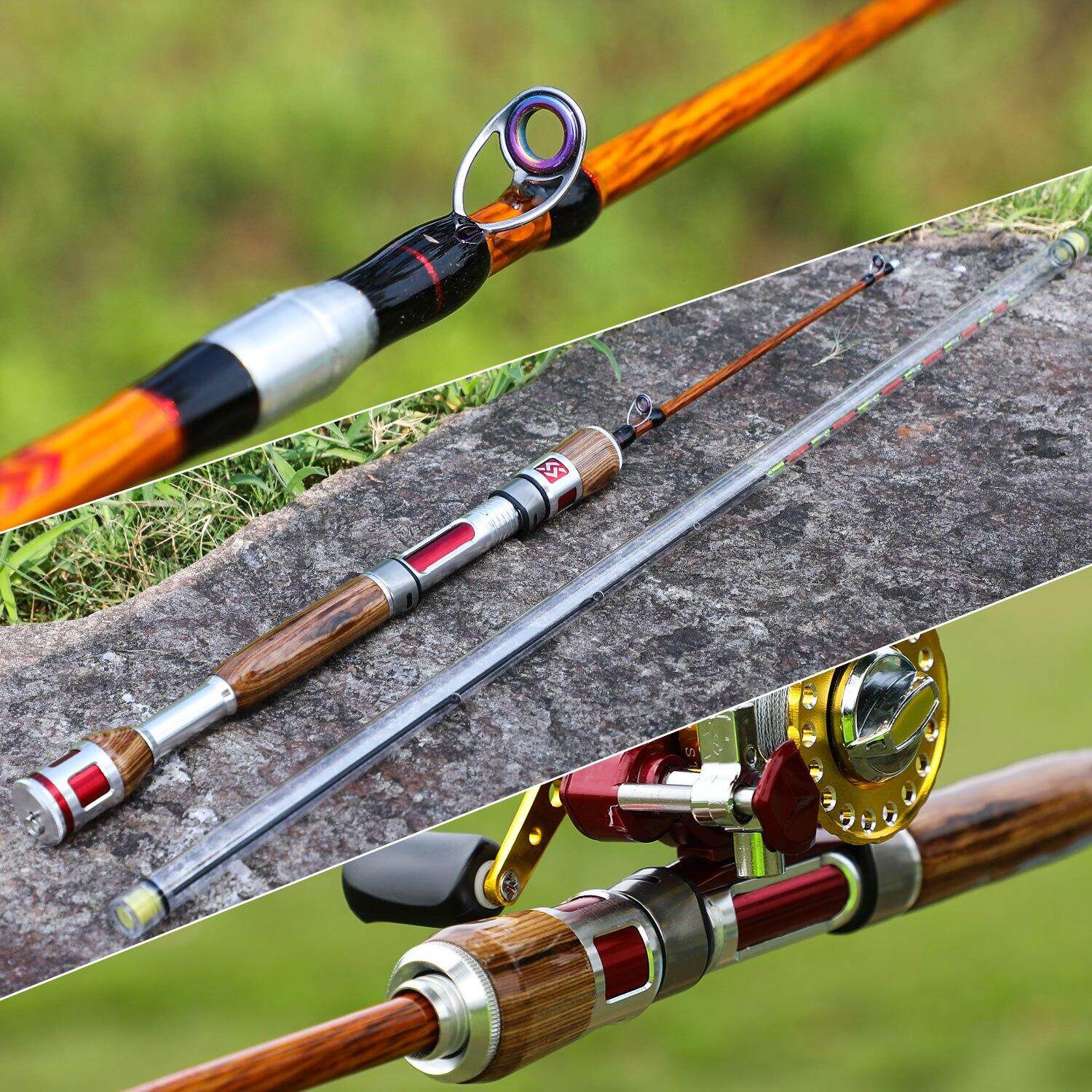 Sougayilang saltwater fishing rod 1.2m 2 parts Light Saltwater Carbon ...