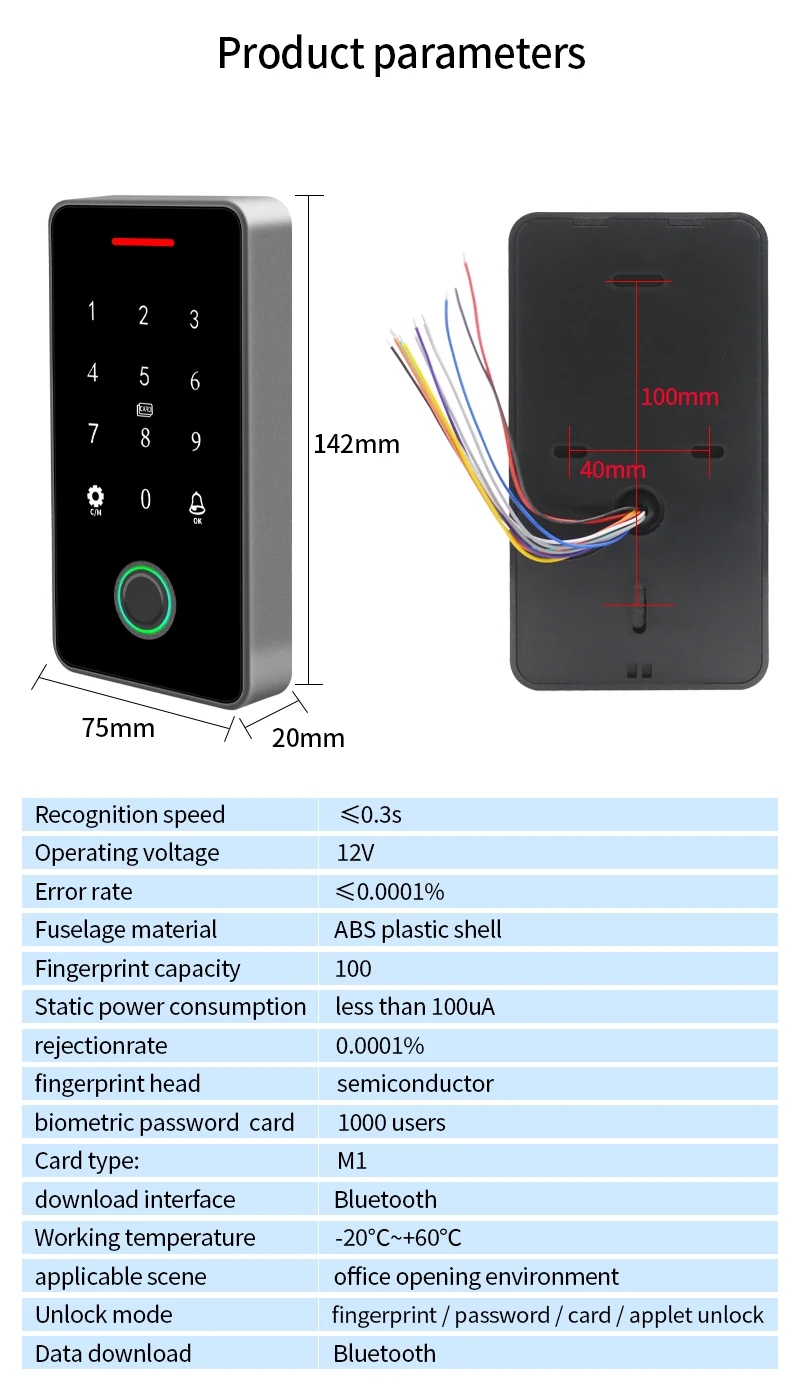 Outdoor IP67 Waterproof RFID 13.56MHz Biometrics Fingerprint Access ...