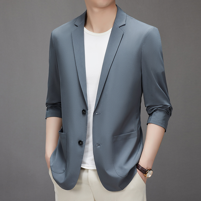 VOEVOE Men's Lightweight Blazers Business Casual Men Suit Coat Two ...