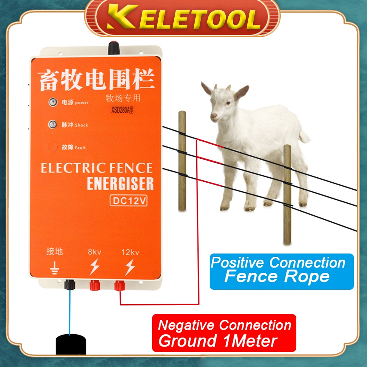 electric fence Pagar Elektrik Kebun Electri Fence 220V 20KM Solar Fence ...