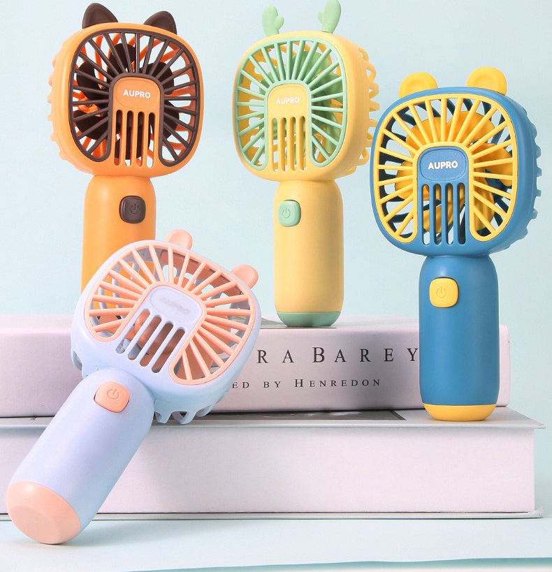 New pet handheld small fan Cartoon mini USB charging student portable ...