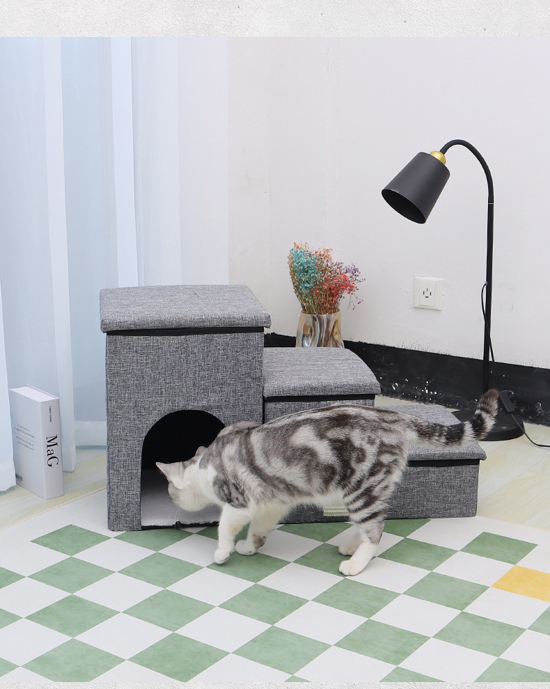 Cat Stairs for Small Cats,Non-Slip Cat Steps for Bed and Couch,Cat Ramp ...