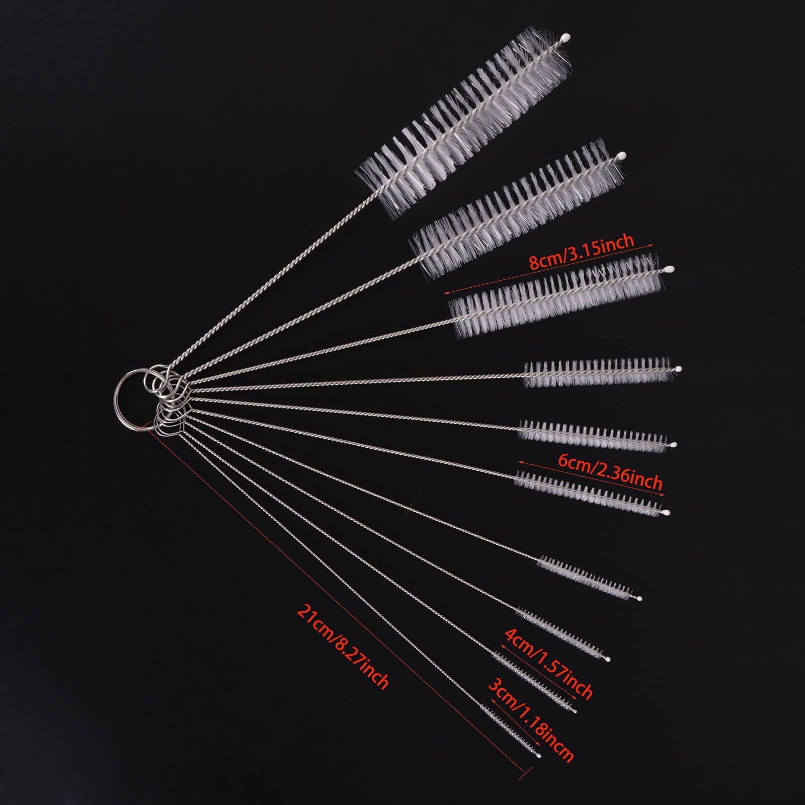 10-Piece Straw Cleaner Brush Kit: Long Pipe Cleaners for Straws, Sippy ...