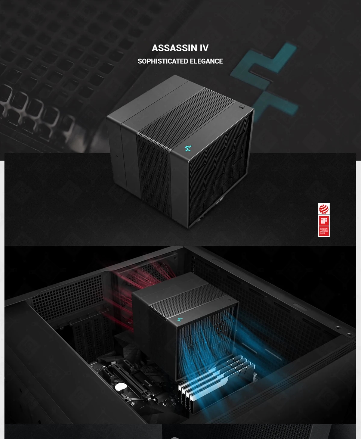 DEEPCOOL ASSASSIN IV 7 Heat Pipes CPU Cooler 280W Dual Mode Air-cooled ...