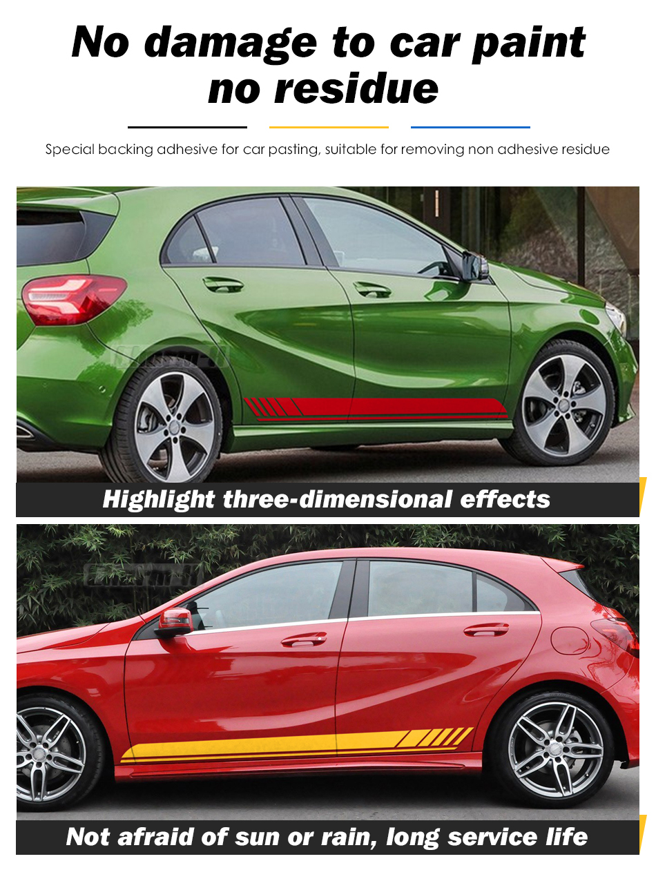 3PCS Racing Stripes Kit Compatible with Mercedes Benz A Class W176 ...