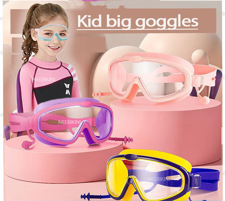 A13B Kids Swim Goggles - Big Glass Lens for Boys Girls, Comfortable ...