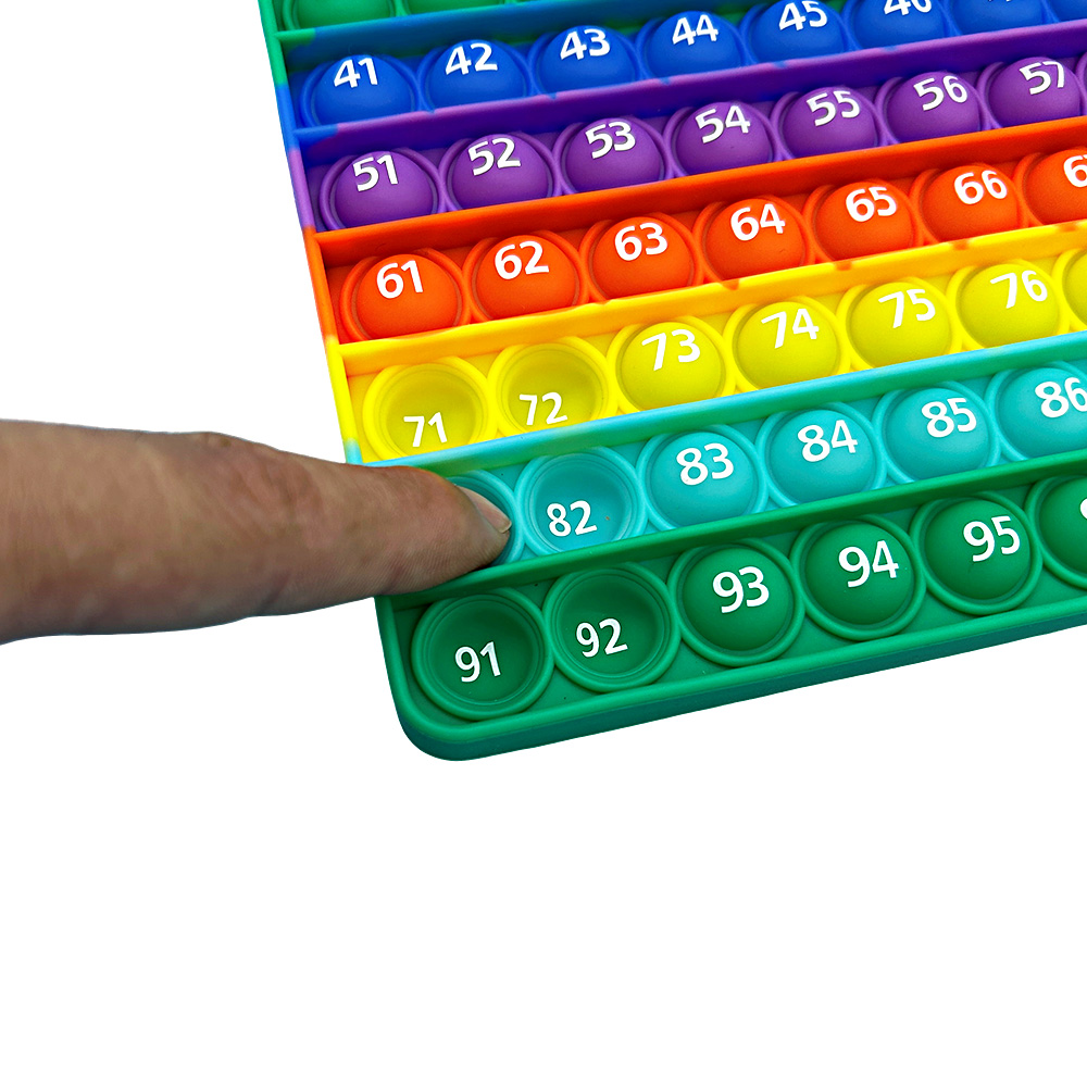 6.8in(17.3cm) 1-100 Numbers Counting Math Games Pop Toy , Quick Push ...