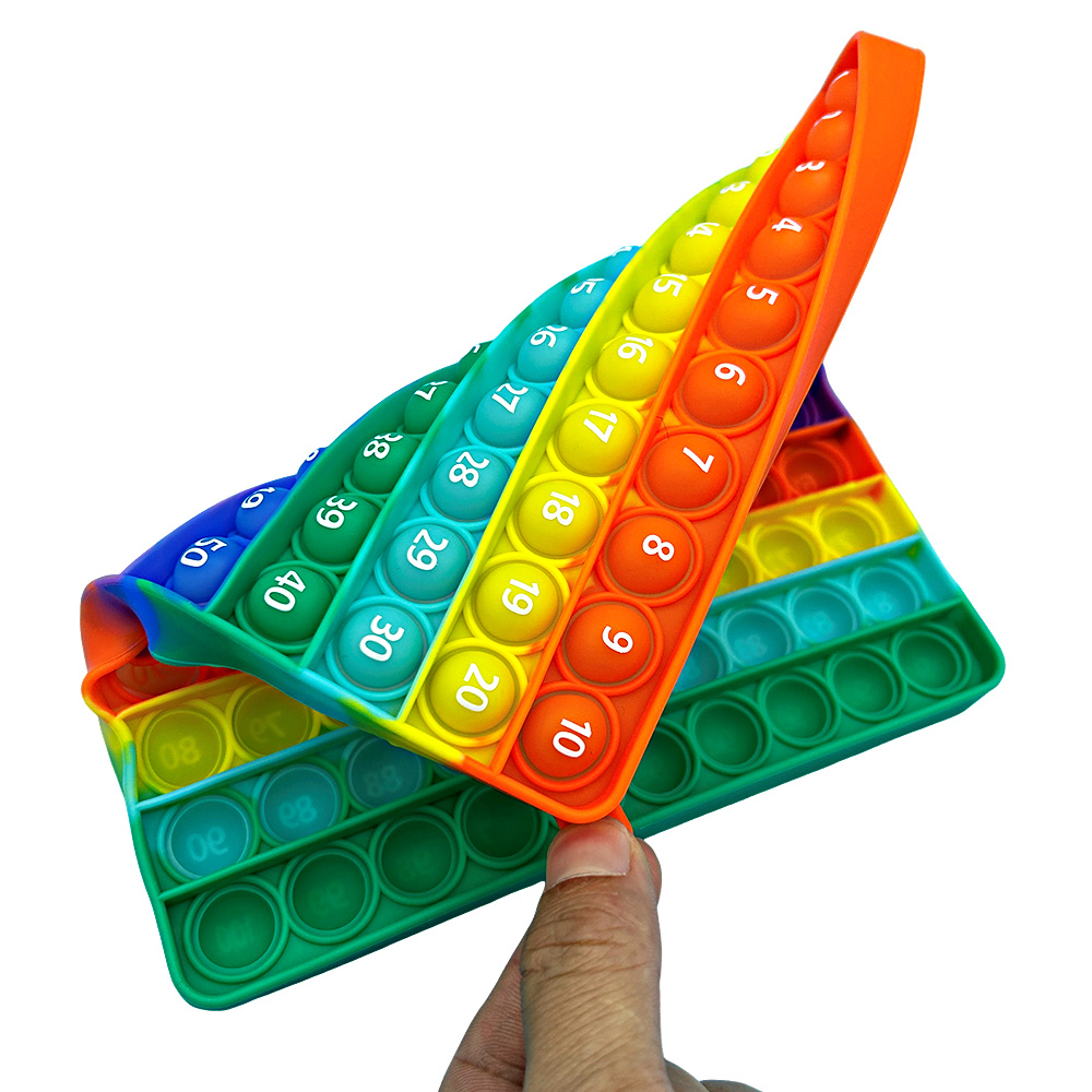 6.8in(17.3cm) 1-100 Numbers Counting Math Games Pop Toy , Quick Push ...
